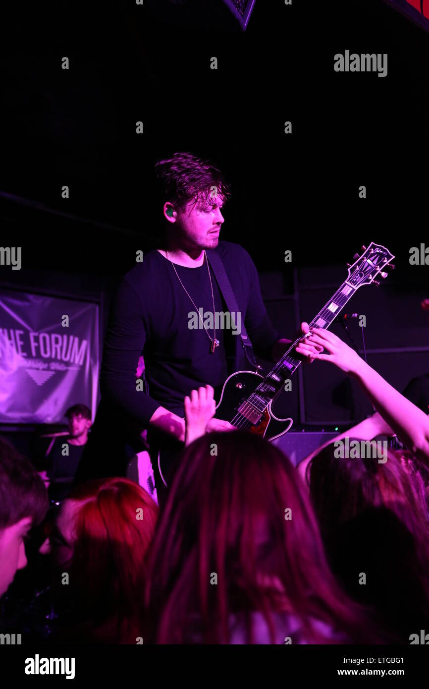 Alternate rock band Lower Than Atlantis performing live on stage at ...