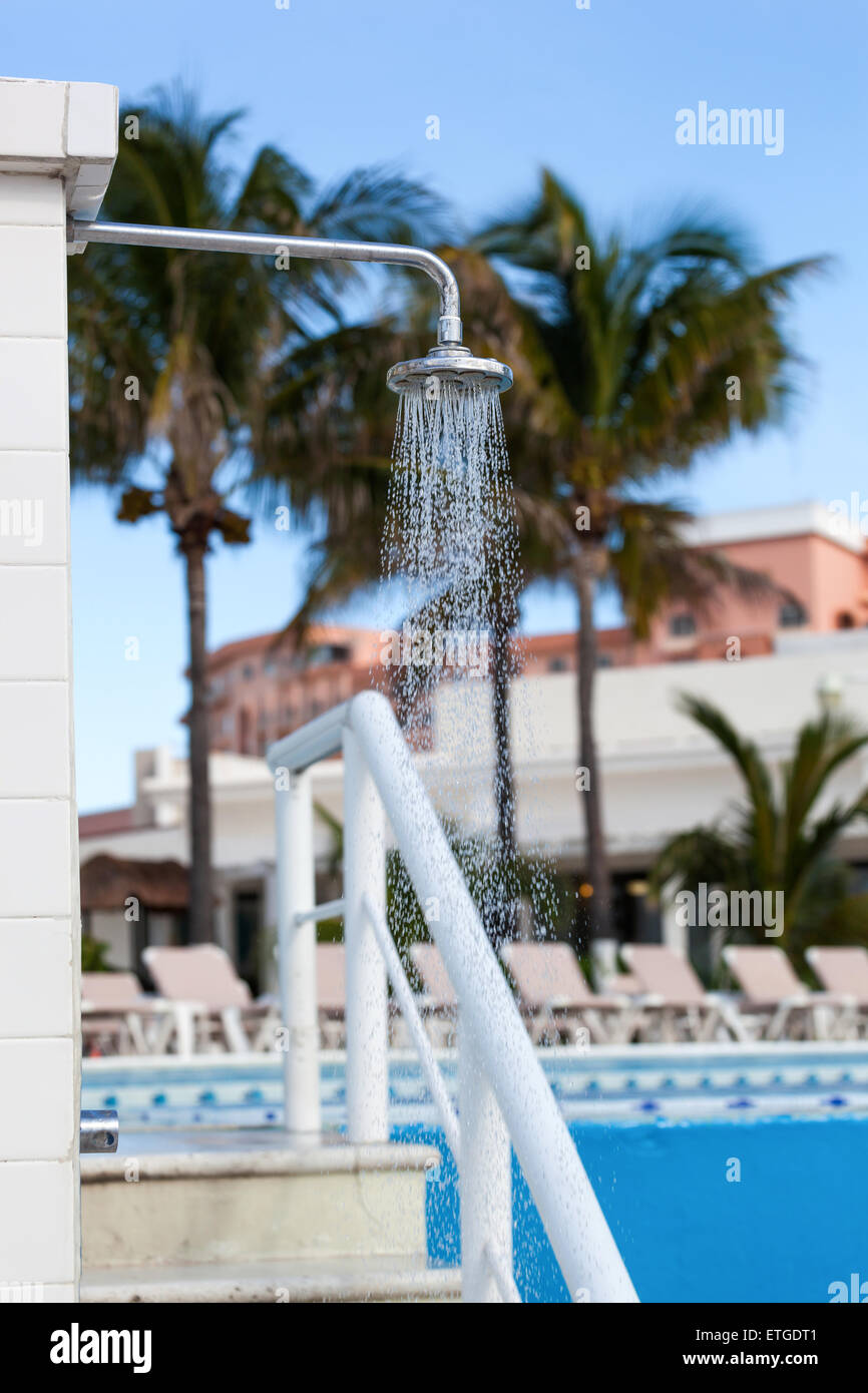 Water drops falling from a shower outdoors Stock Photo - Alamy