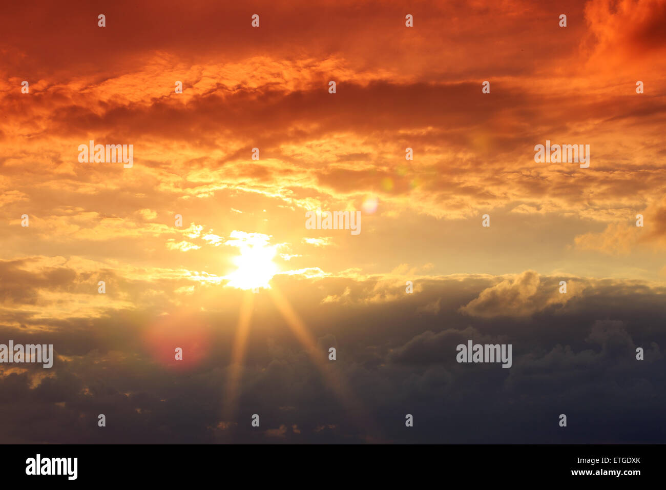 Beautiful Caribbean sunset Stock Photo - Alamy
