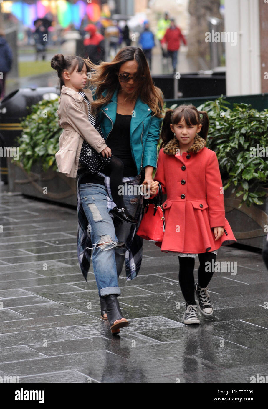 Myleene Klass and her daughters at Global Featuring: Myleene Klass, Ava ...