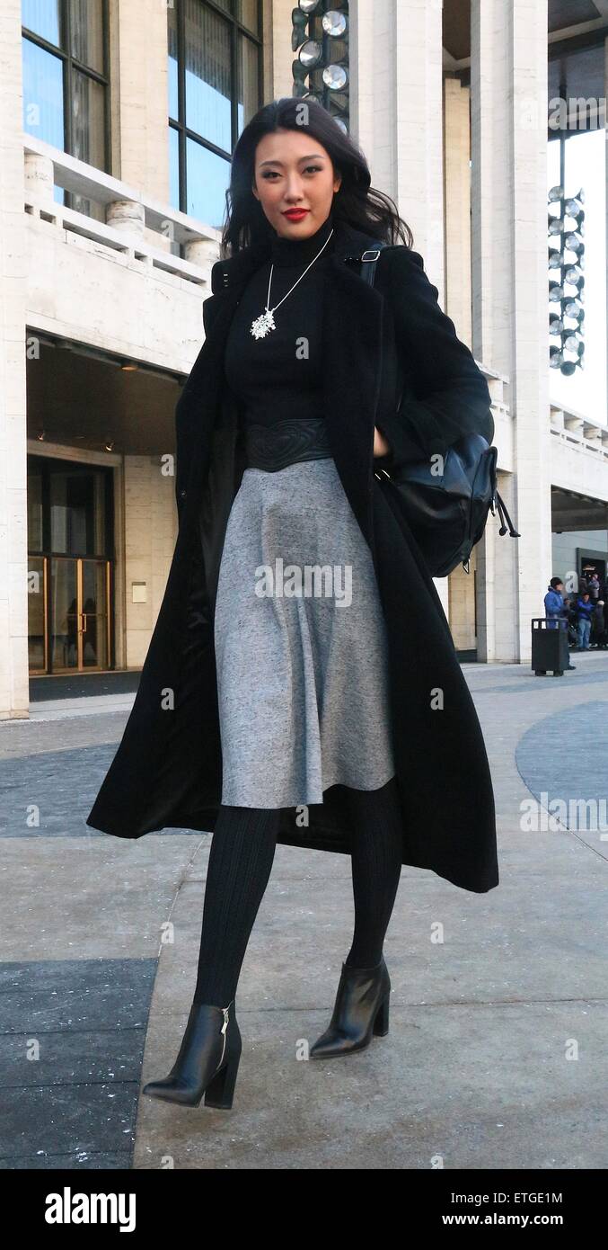 China's Miss Universe Yanliang Hu seen outside Lincoln Center in New ...