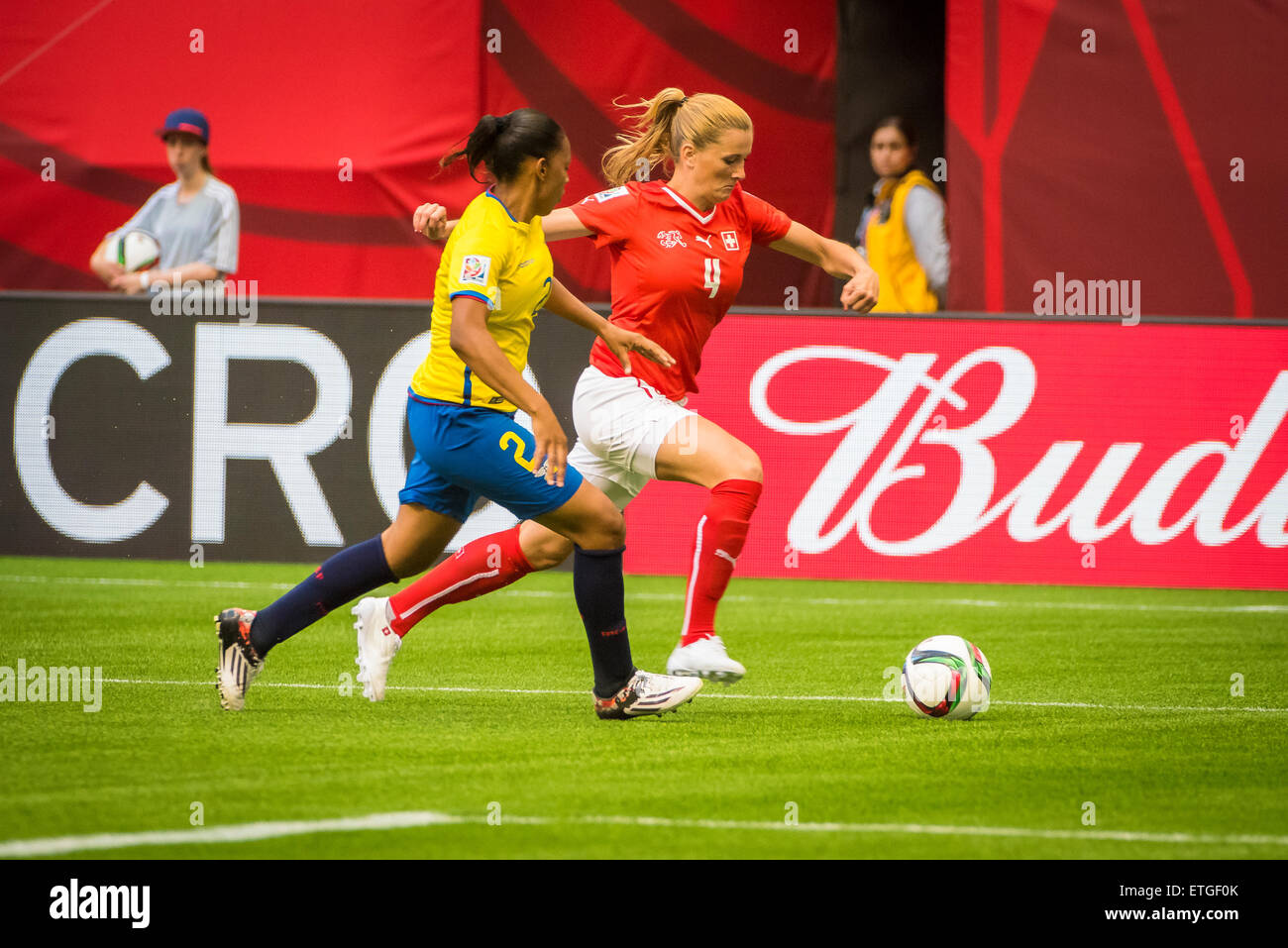 Vancouver, Canada - June 12, 2015: Switzerland defender Rachel RINAST ...