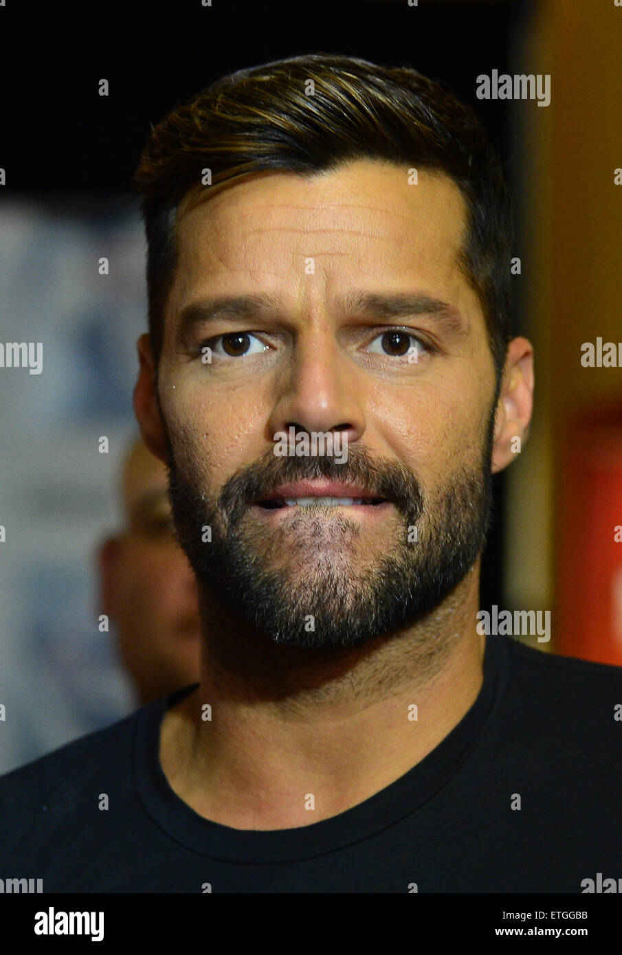 Ricky Martin meets and greets fans at BrandsMart USA signing his new CD ...