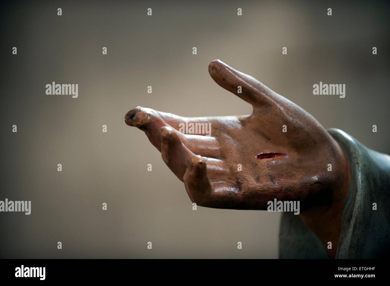 Jesus Christ Hands Scar Red