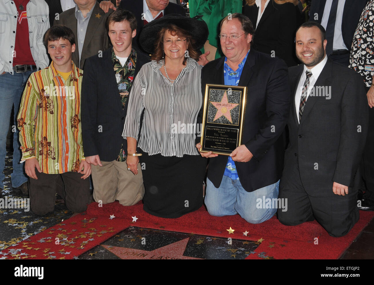 LOS ANGELES, CA - NOVEMBER 1, 2011: Pixar boss John Lasseter & wife ...