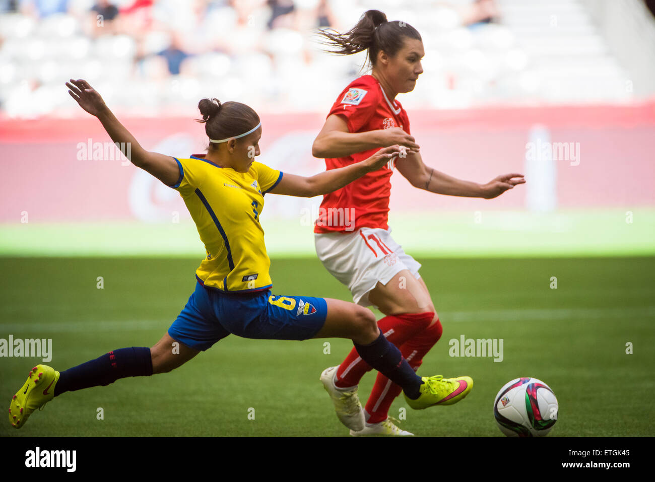 Vancouver, Canada - June 12, 2015: Ecuador defender Angie PONCE (#6 ...