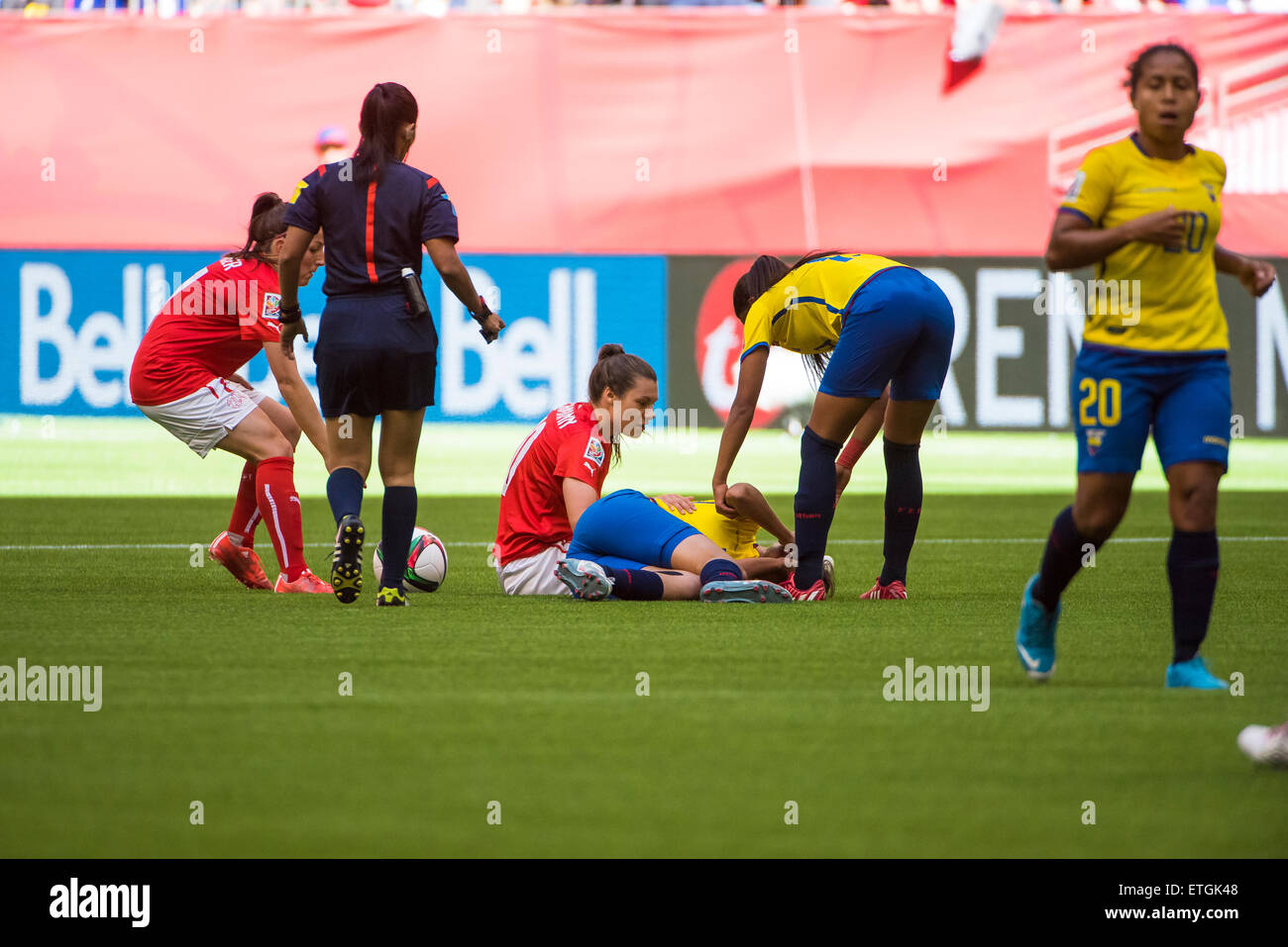 Vancouver, Canada - June 12, 2015: Ecuador defender Angie PONCE (#6) on ...