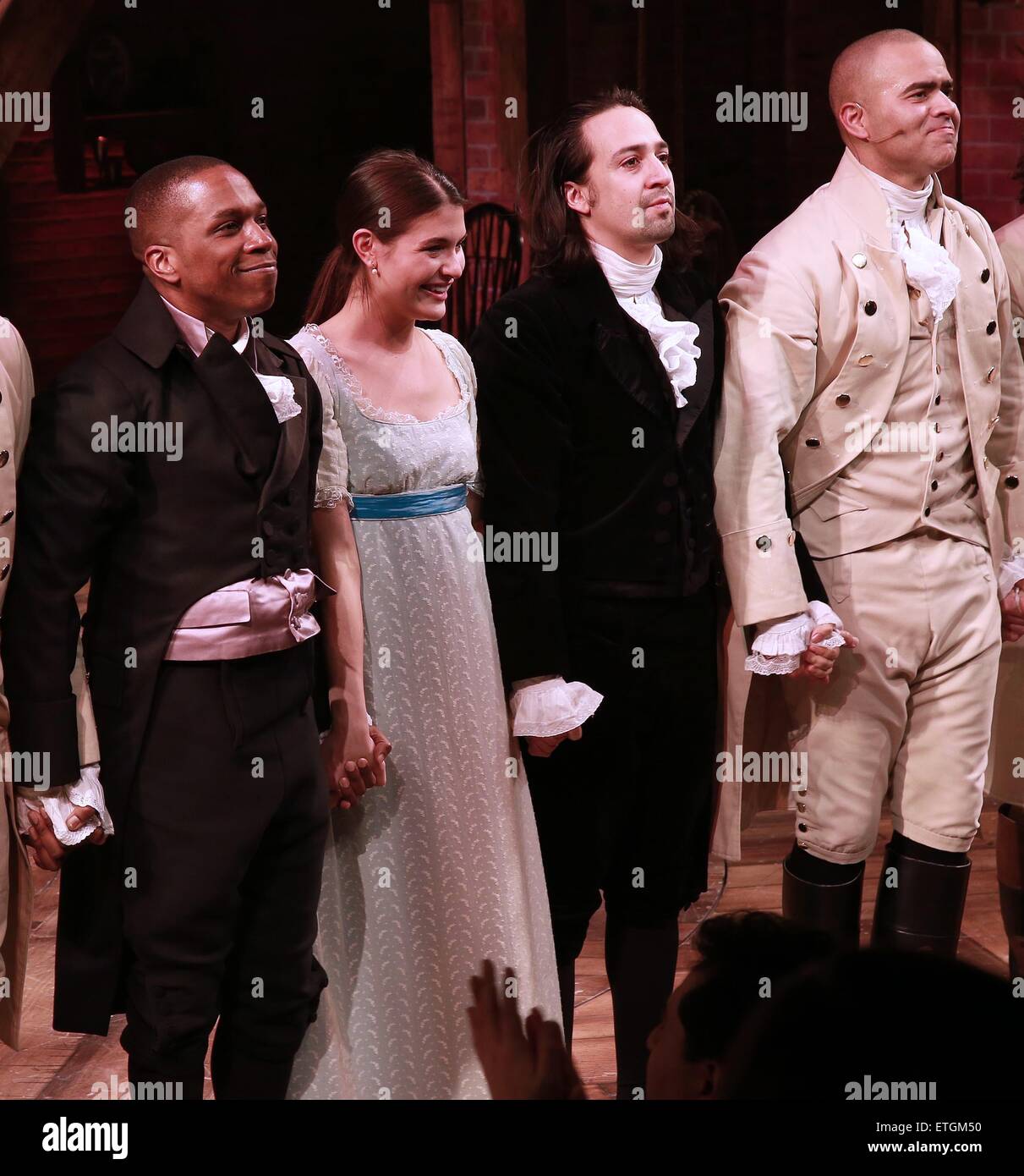 Opening night of the Alexander Hamilton bio-musical Hamilton, at the ...