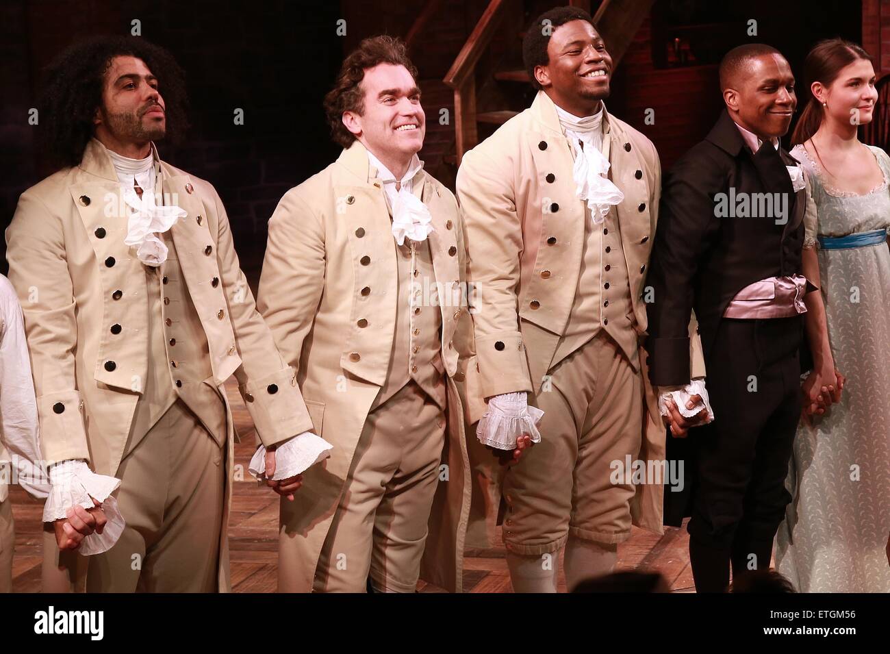 Opening night of the Alexander Hamilton bio-musical Hamilton, at the ...