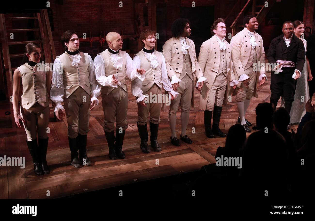 Opening night of the Alexander Hamilton bio-musical Hamilton, at the ...