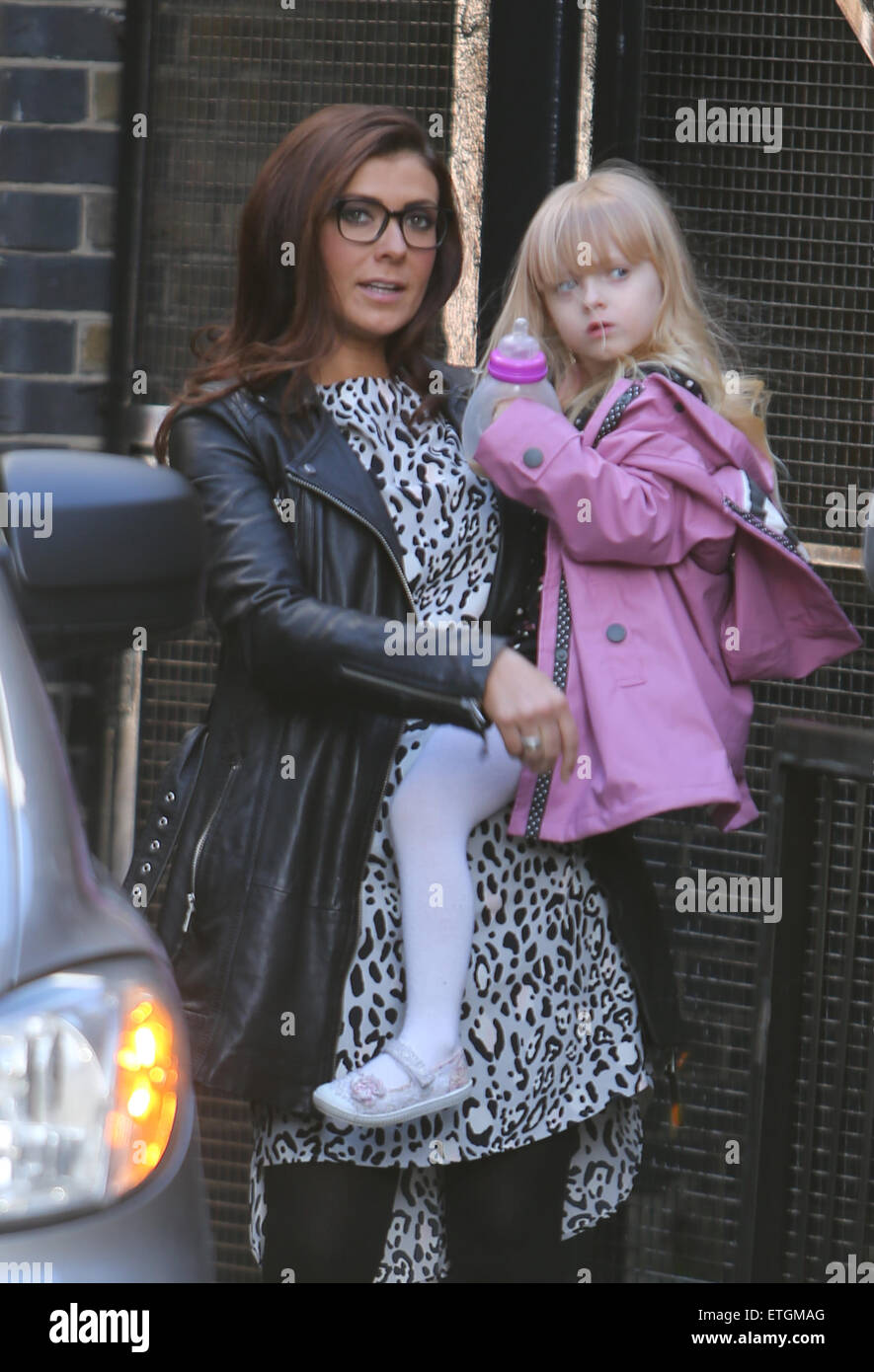Kym Marsh outside the ITV Studios Featuring: Kym Marsh, Polly Lomas ...