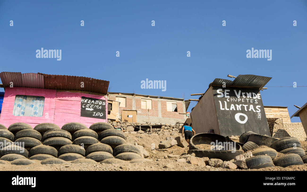 Shanty town in the Comas district, Lima, Peru Stock Photo - Alamy