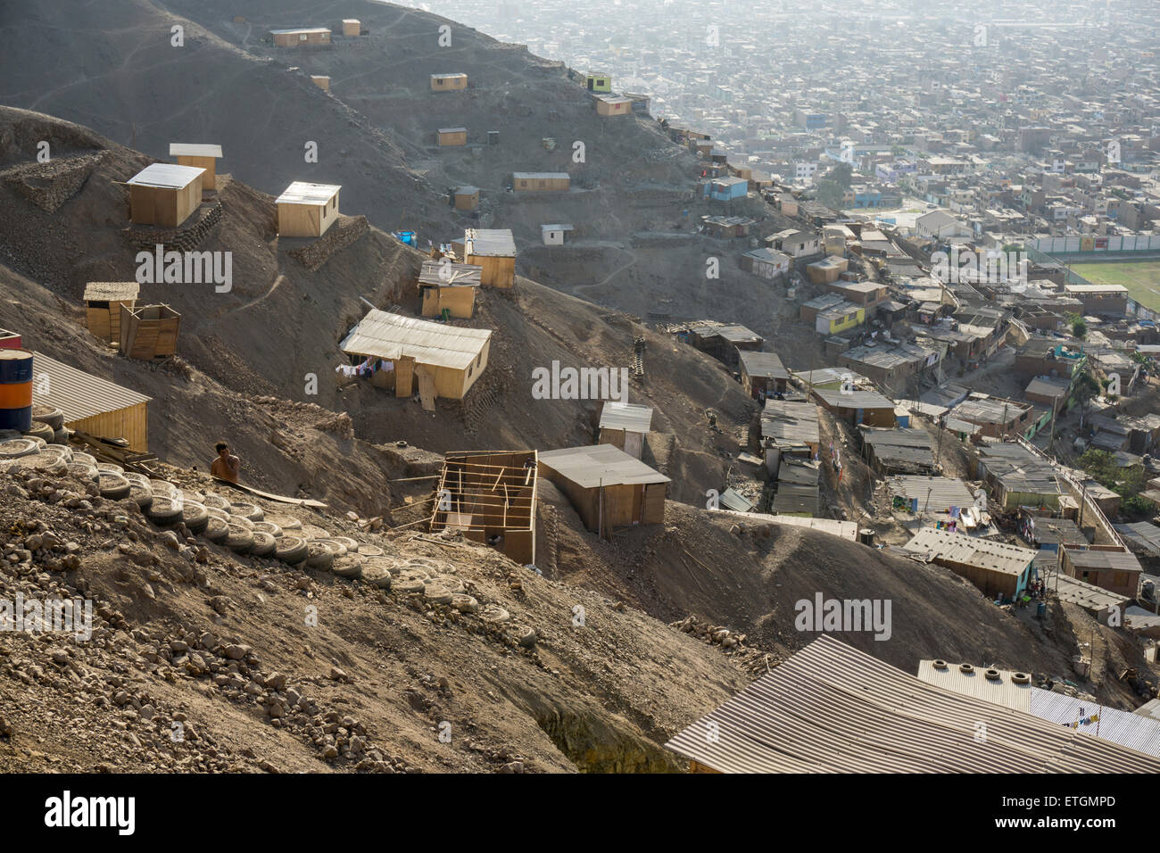 Shanty town in the Comas district, Lima, Peru Stock Photo - Alamy