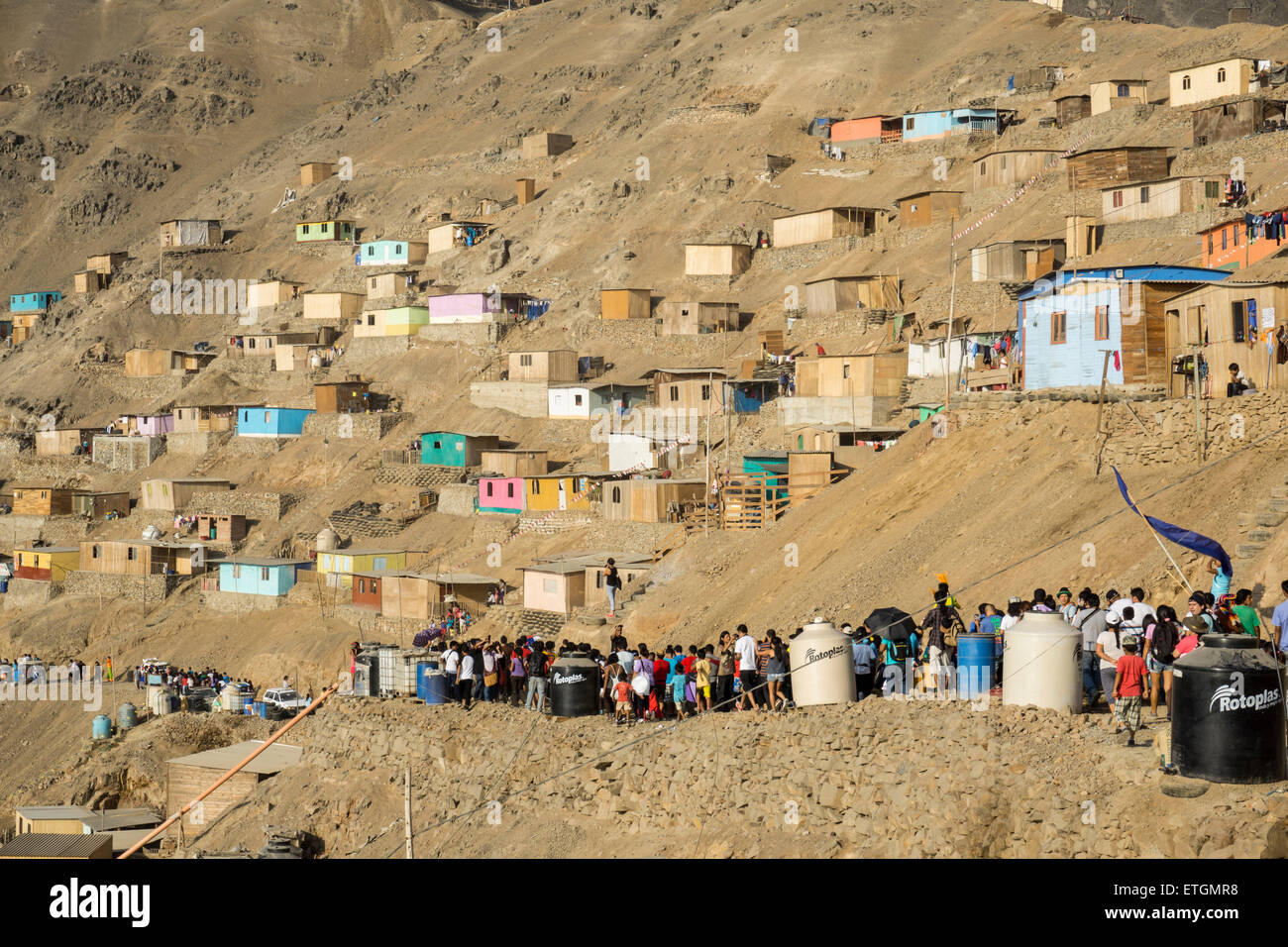 Shanty town in the Comas district, Lima, Peru Stock Photo - Alamy