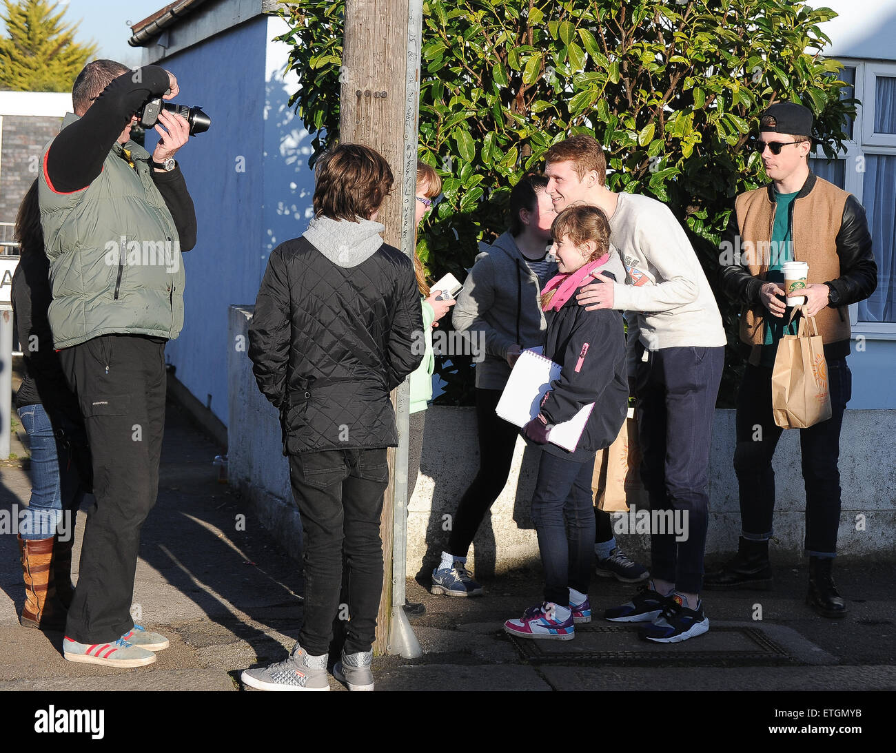 The cast of 'Eastenders' the outside BBC Studios Featuring: Jamie ...