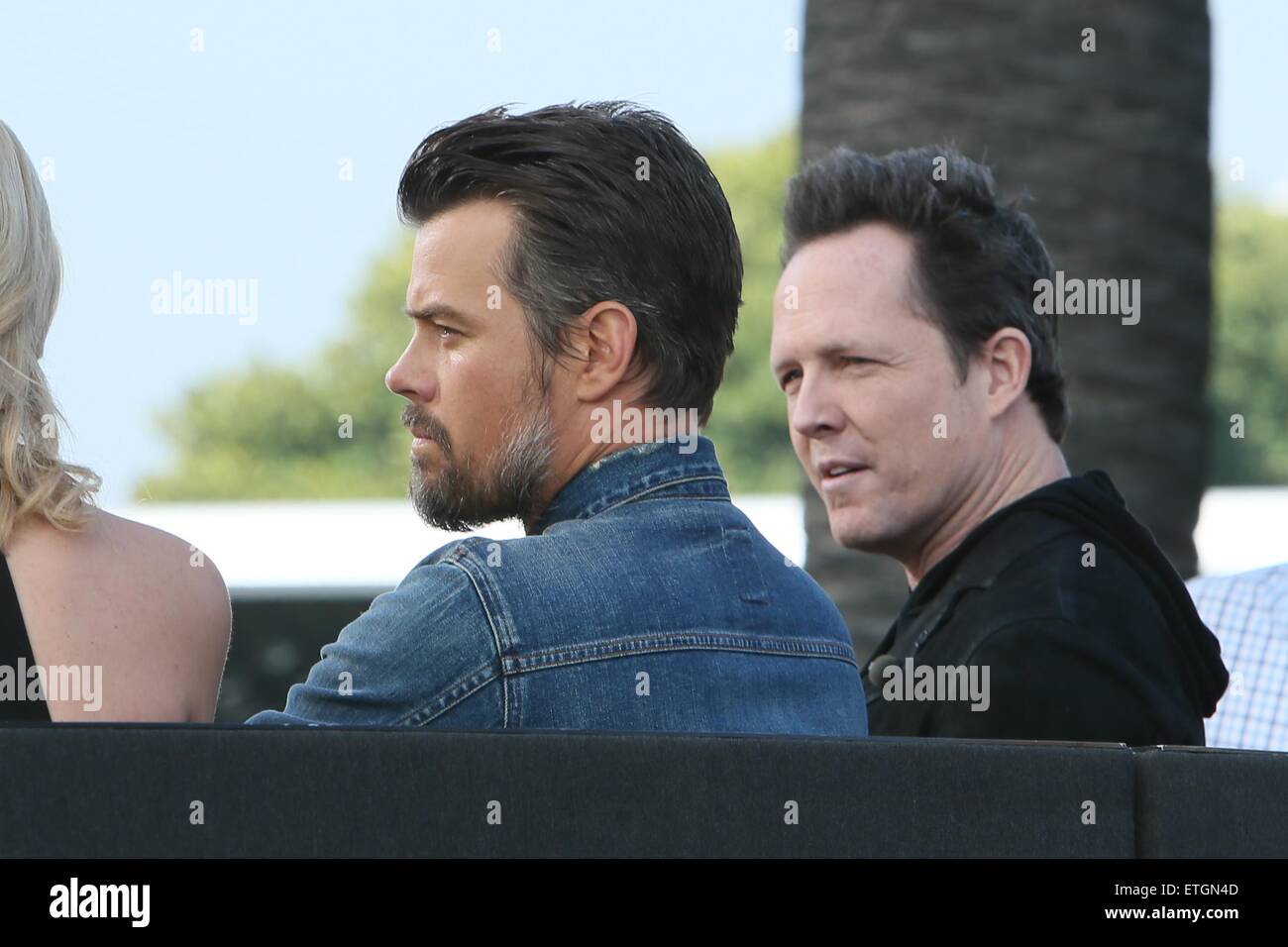 Josh Duhamel and Dean Winter seen at Universal Studios where they were ...