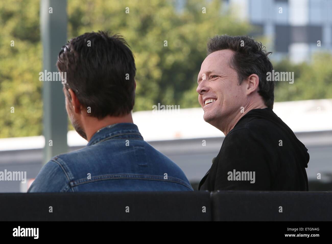 Josh Duhamel and Dean Winter seen at Universal Studios where they were ...