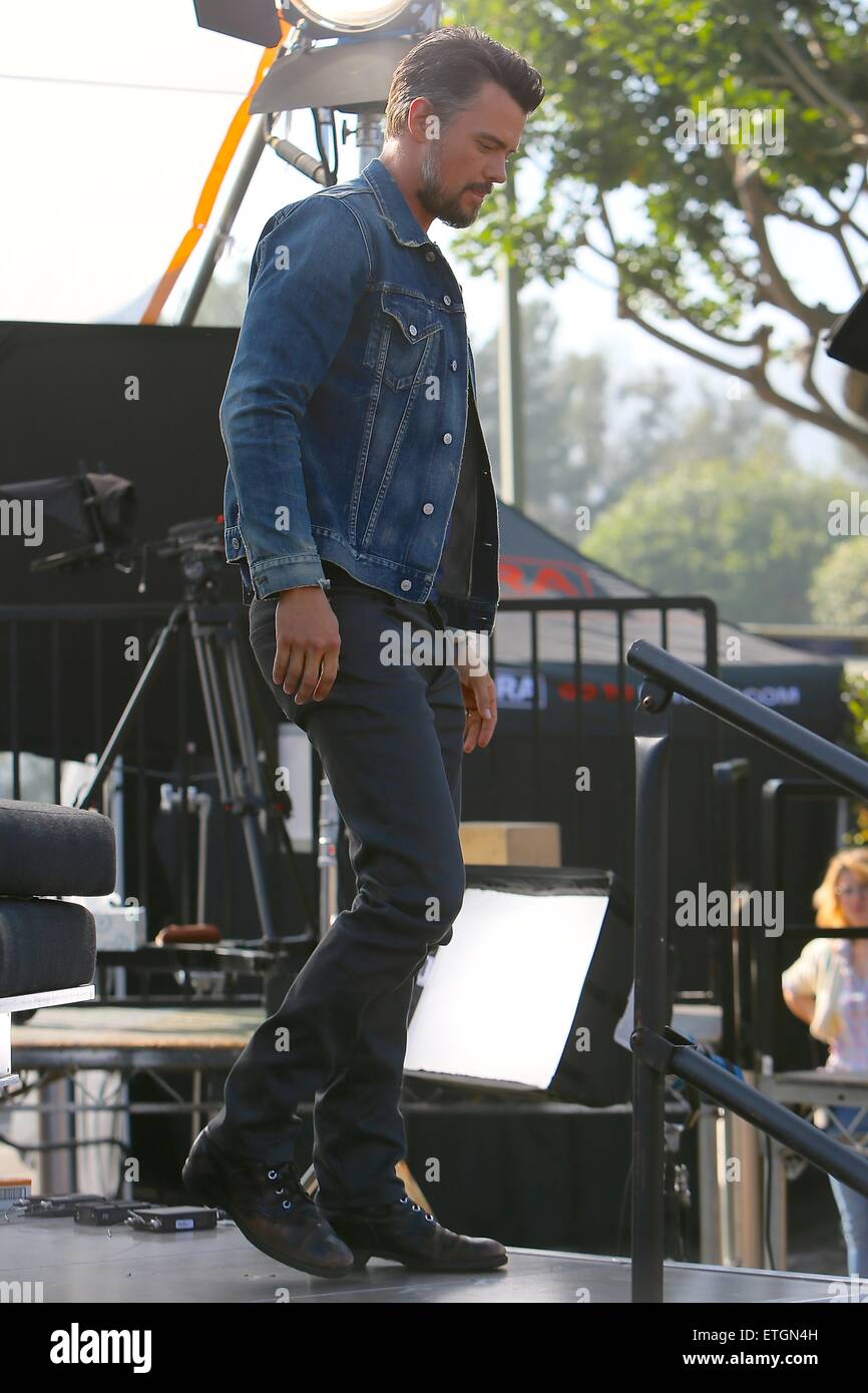 Josh Duhamel and Dean Winter seen at Universal Studios where they were ...