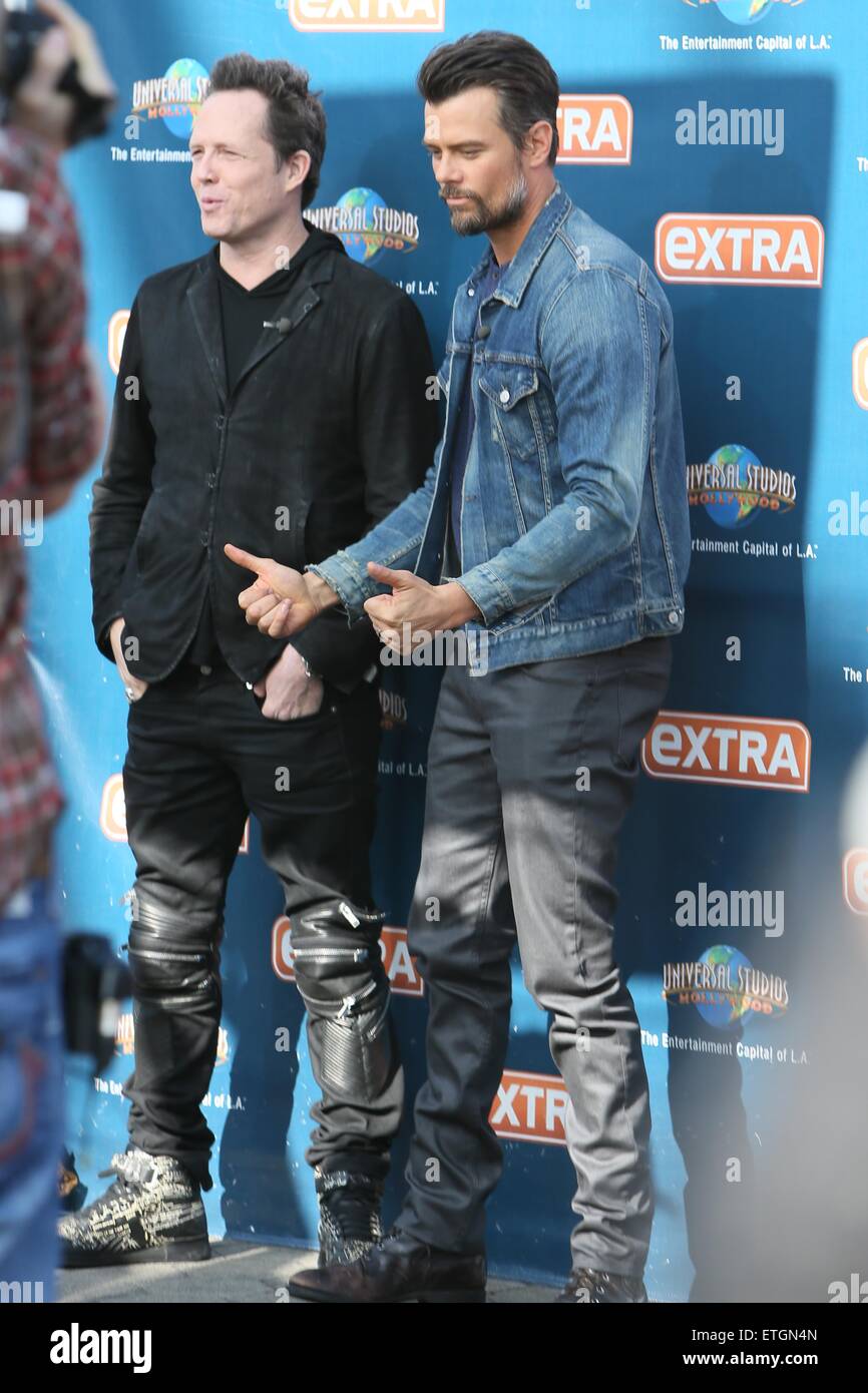 Josh Duhamel and Dean Winter seen at Universal Studios where they were ...