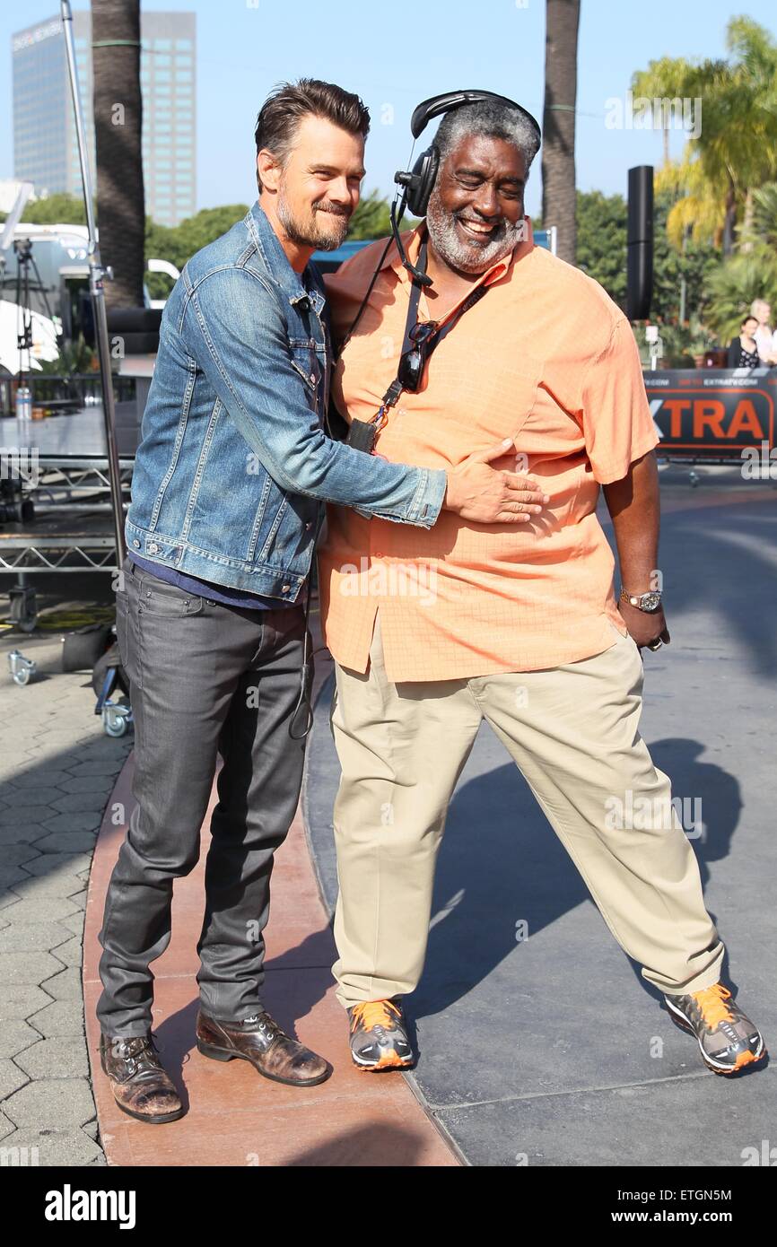 Josh Duhamel and Dean Winter seen at Universal Studios where they were ...