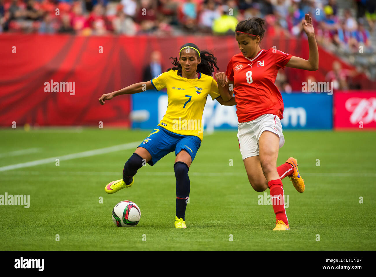 Vancouver, Canada - June 12, 2015: Ecuador defender Ingrid RODRIGUEZ ...