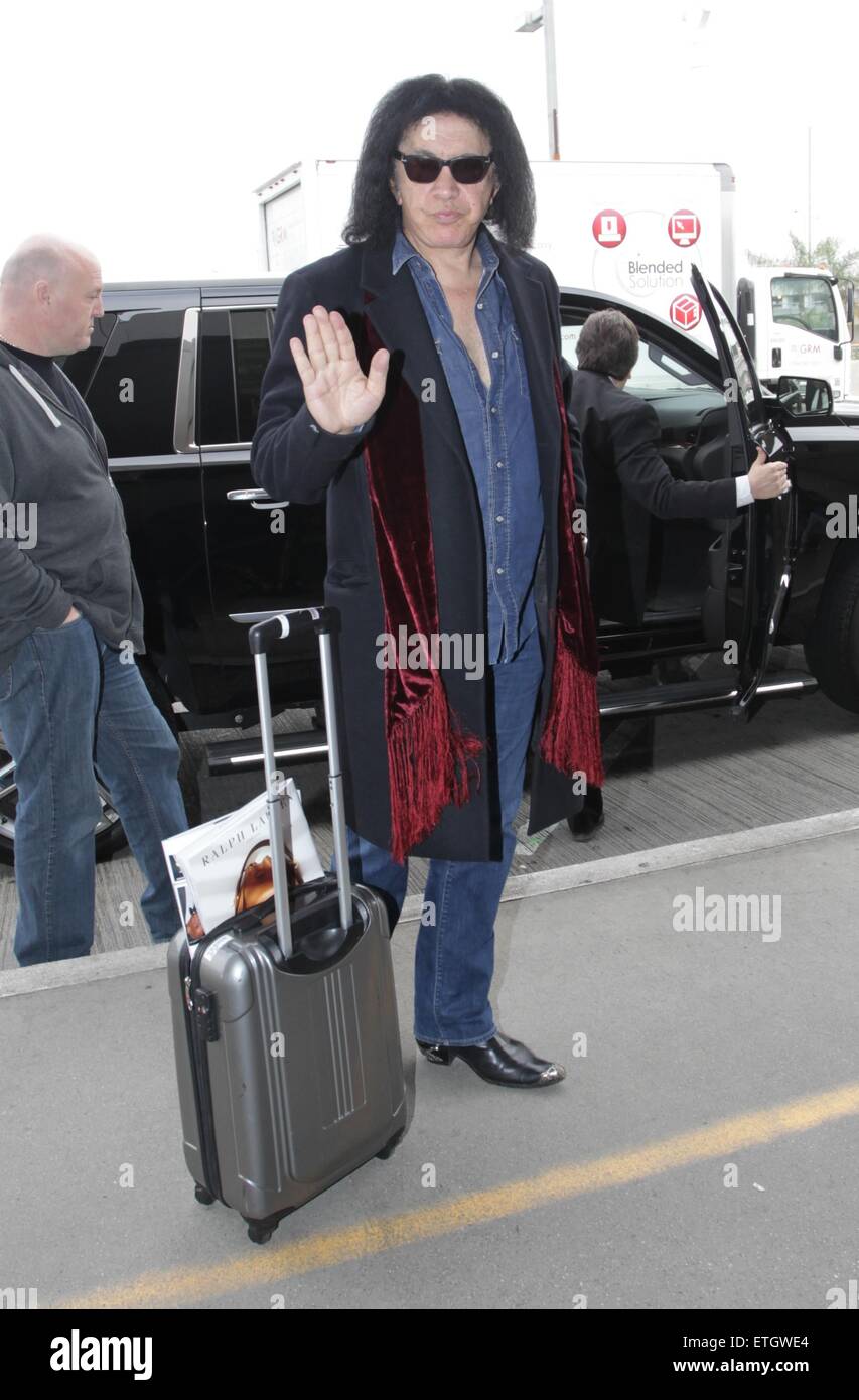 Gene Simmons at Los Angeles International Airport (LAX) Featuring: Gene ...