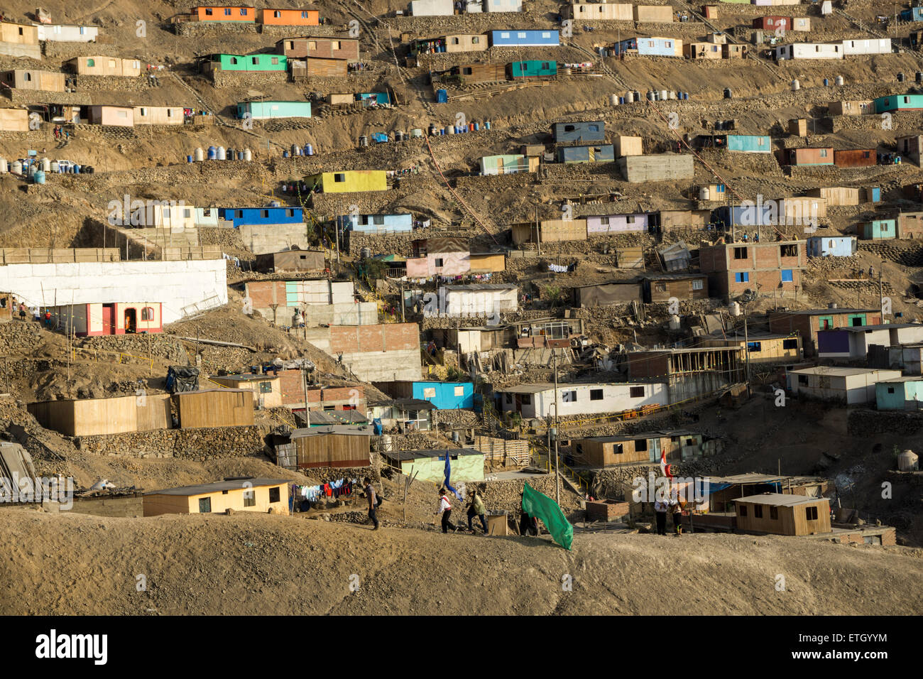 Shanty town in the Comas district, Lima, Peru Stock Photo - Alamy