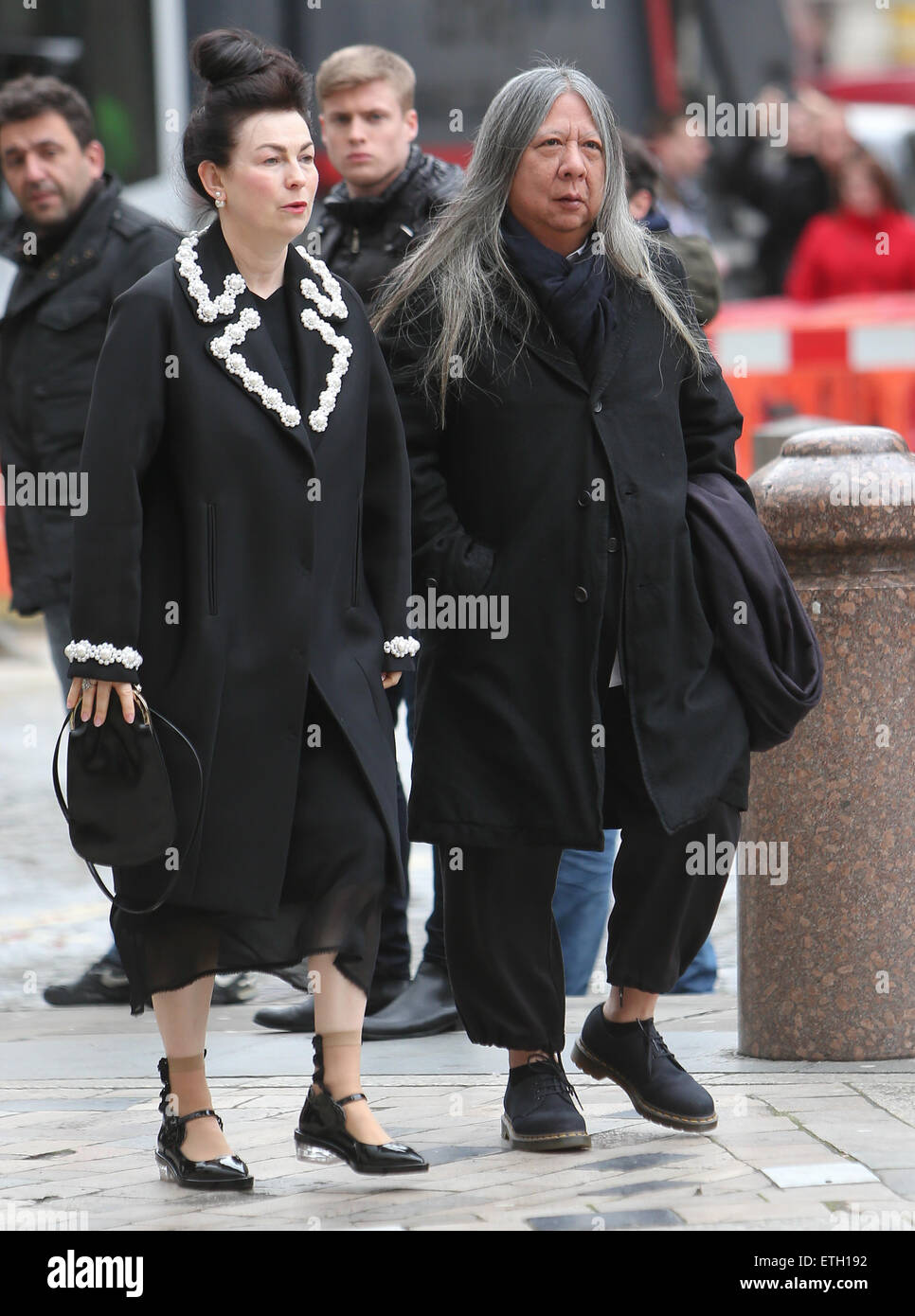 Arrivals for the memorial service for Professor Louise Wilson OBE ...