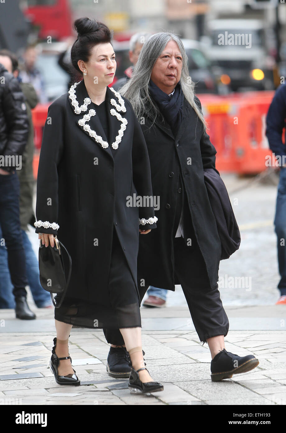 Arrivals for the memorial service for Professor Louise Wilson OBE ...