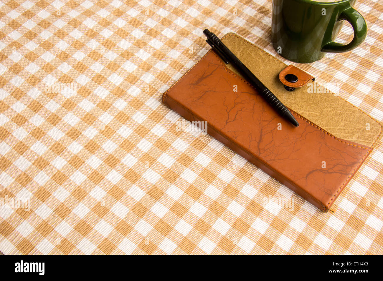 Notebook cotton texture background recording function Stock Photo - Alamy