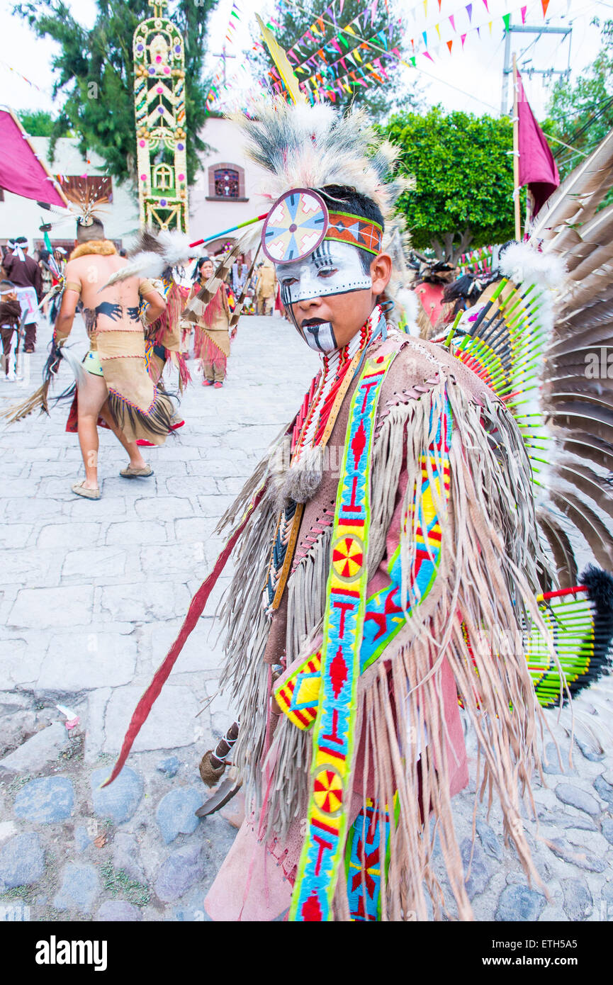 Native Americans with traditional costume participates at the festival ...