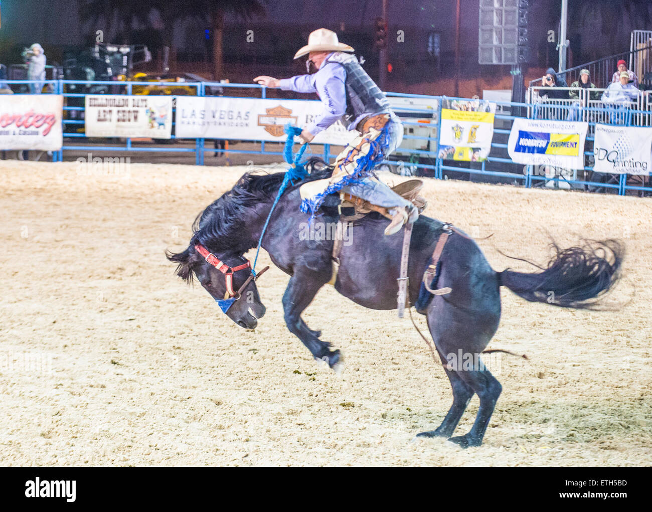 Cowboy participating in bucking horse hi-res stock photography and ...