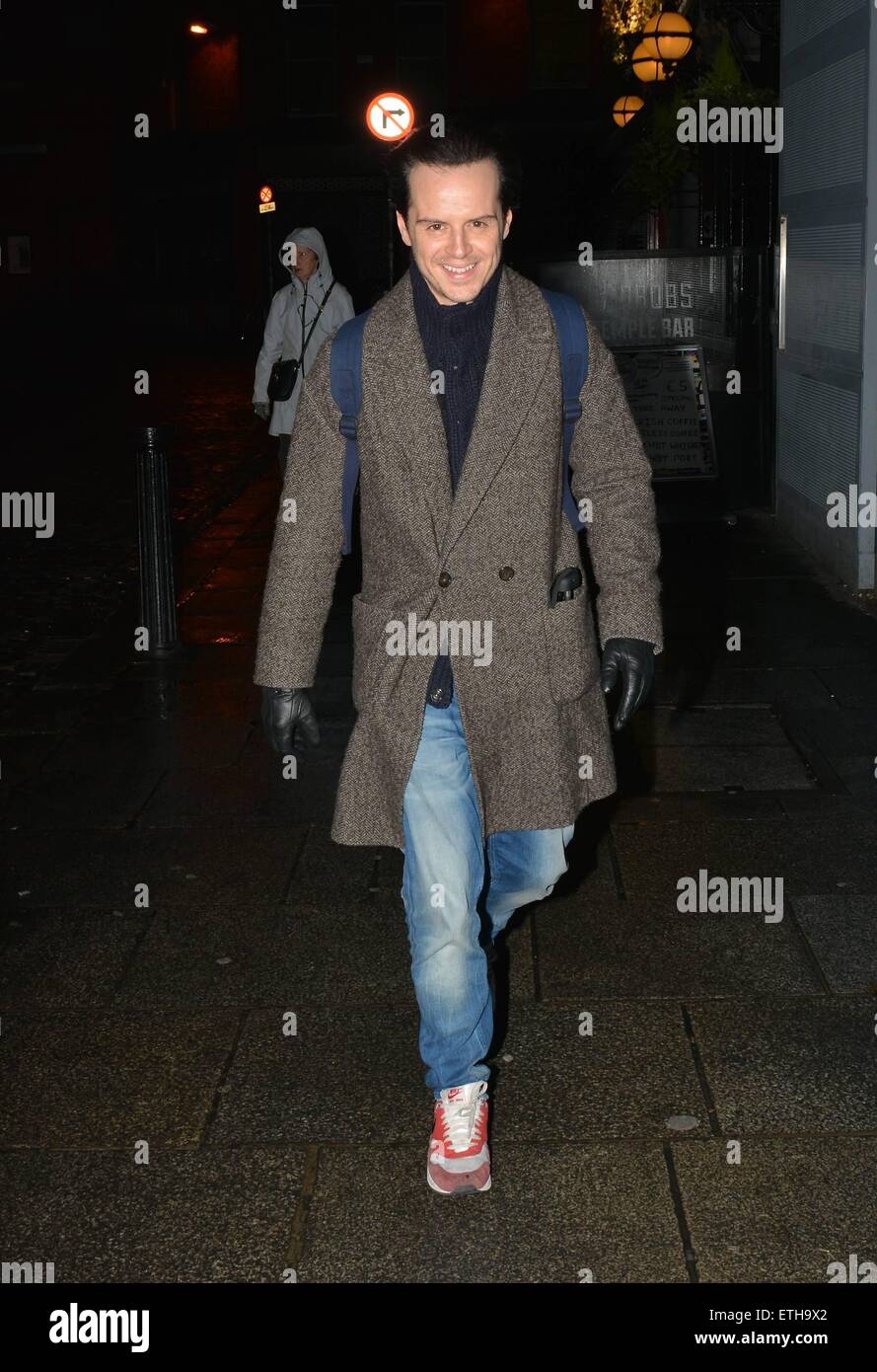 Star of the upcoming Bond movie 'Spectre' Andrew Scott seen arriving ...