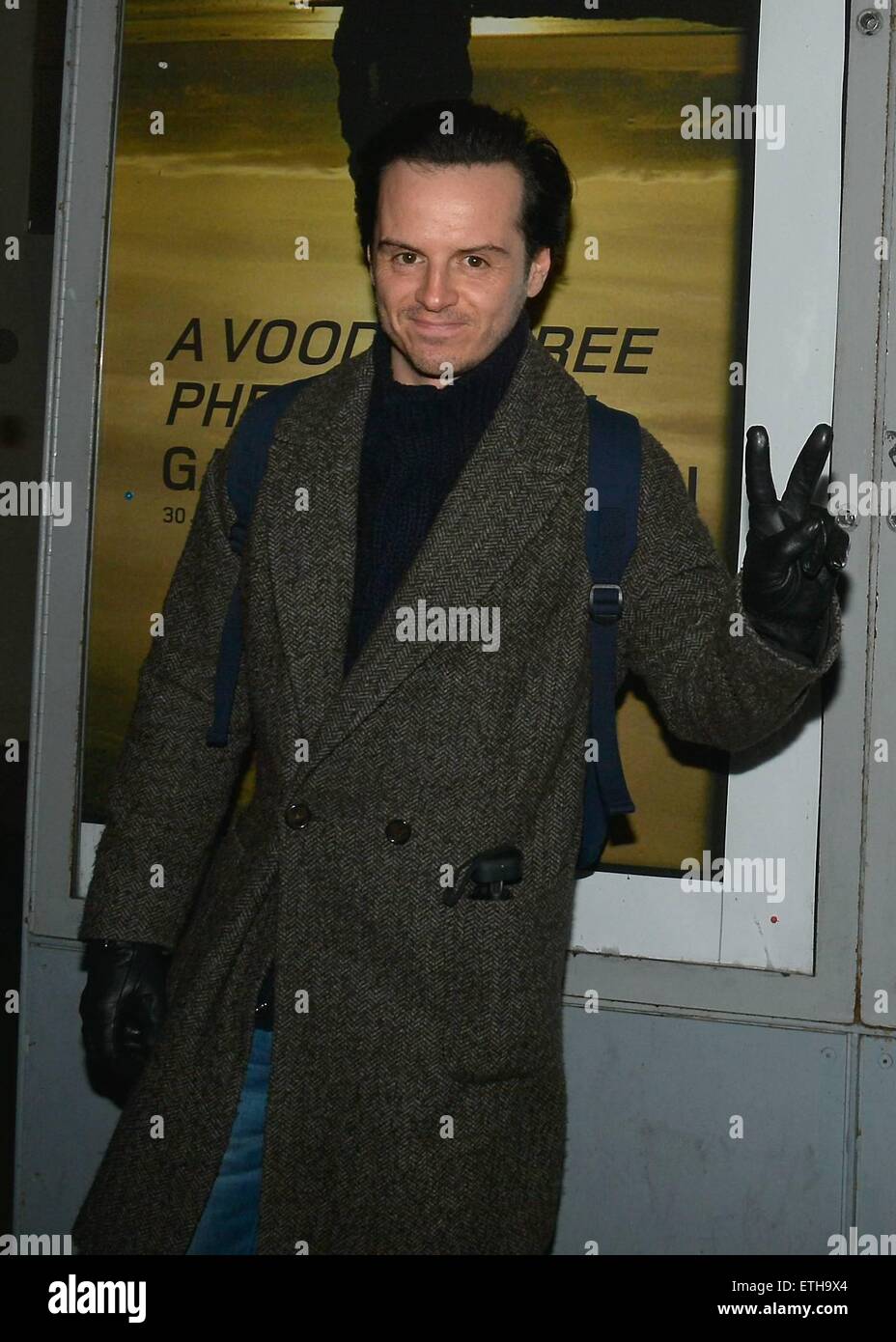 Star of the upcoming Bond movie 'Spectre' Andrew Scott seen arriving ...