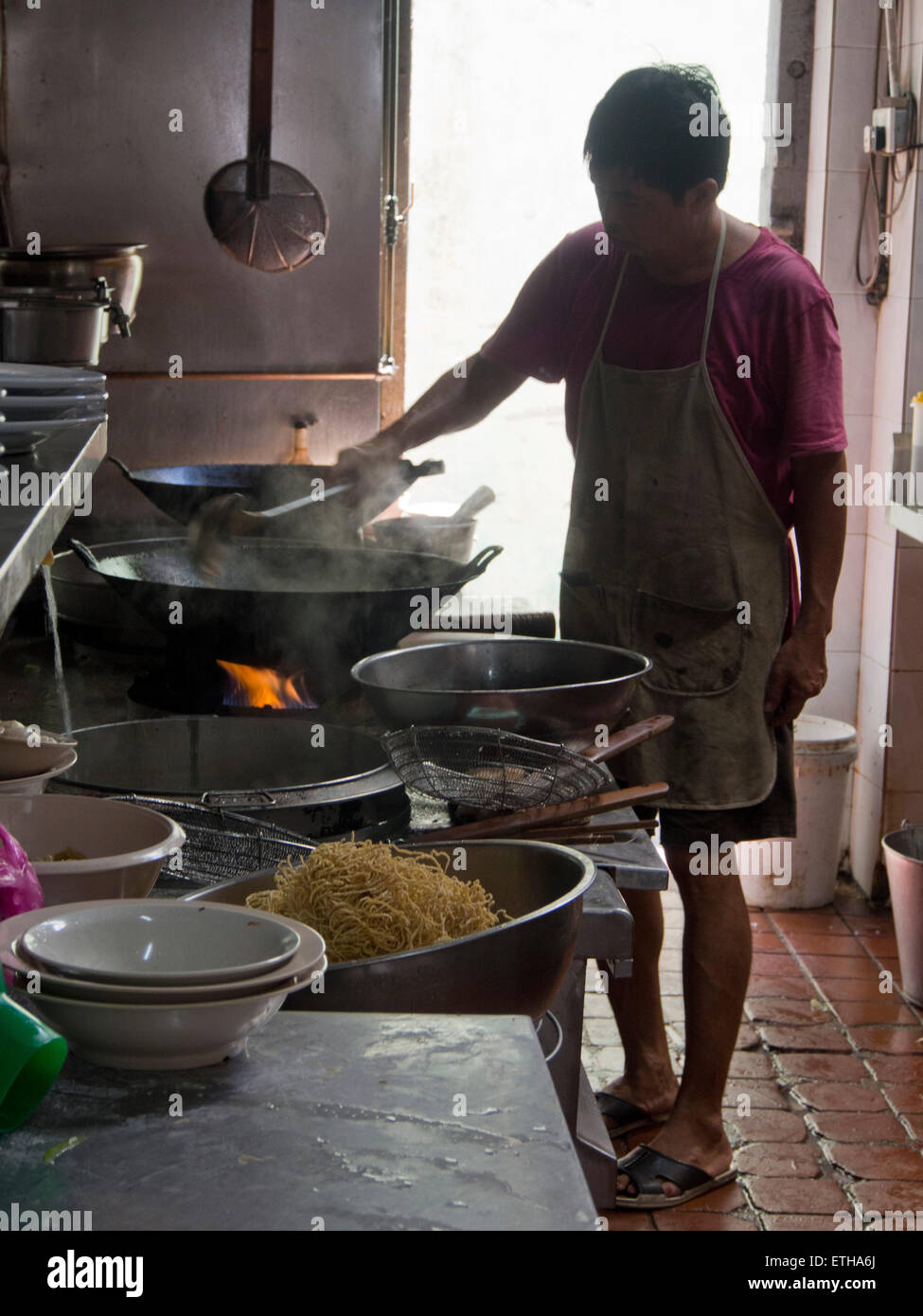 Traditional noodle and dim sum restaurant in Chinatown, Penang ...