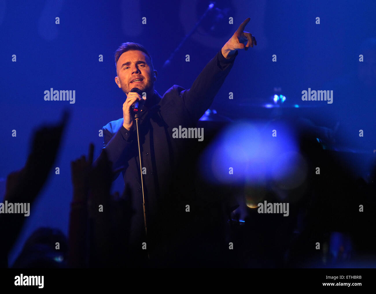 Gary Barlow, Mark Owen and Howard Donald of Take That perform at the O2 ...