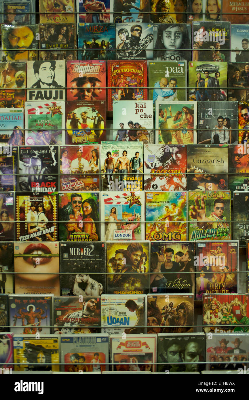 Bollywood film covers at a video store in India Stock Photo - Alamy
