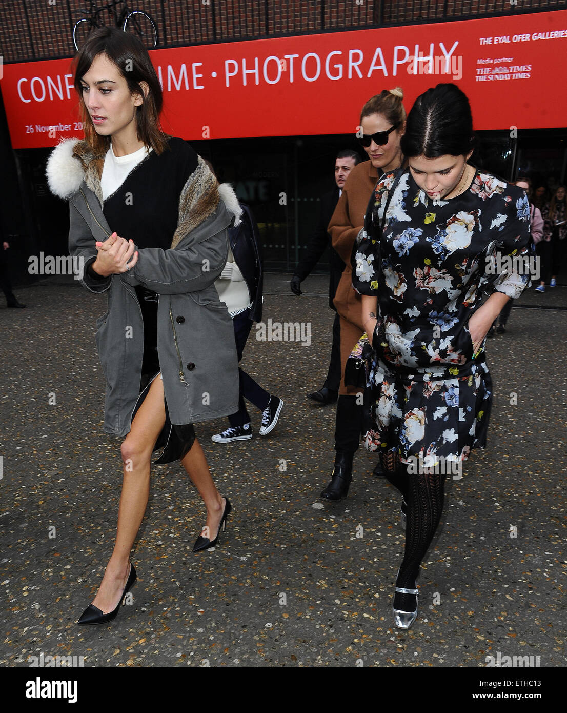 LFW a/w 2015 - Christopher Kane - Arrivals Featuring: Alexa Chung ...