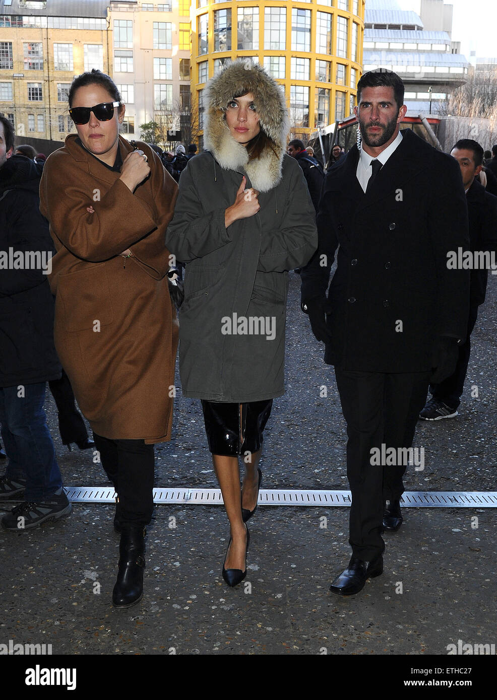 LFW a/w 2015 - Christopher Kane - Arrivals Featuring: Alexa Chung Where ...