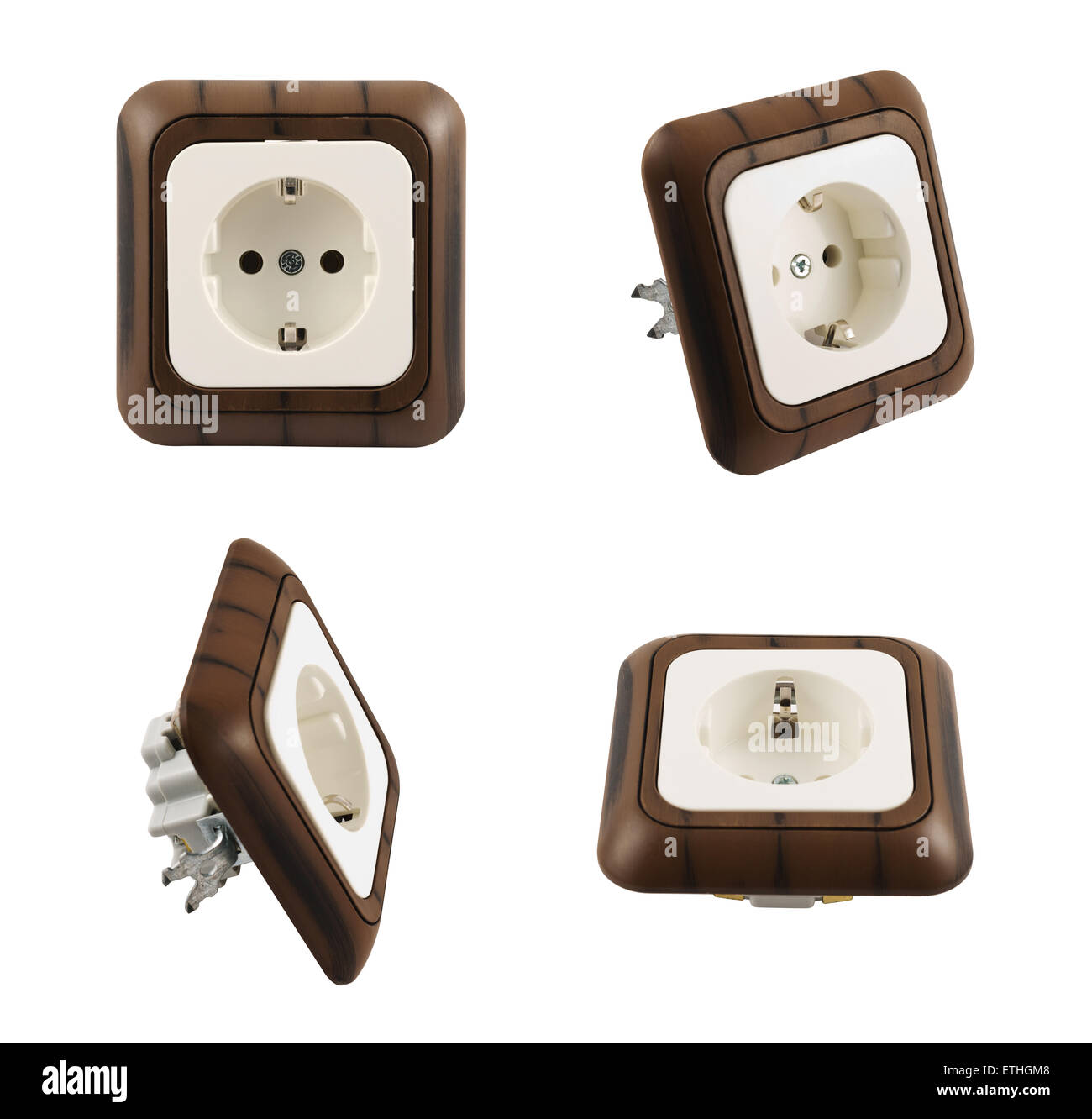 Electrical socket isolated Stock Photo - Alamy