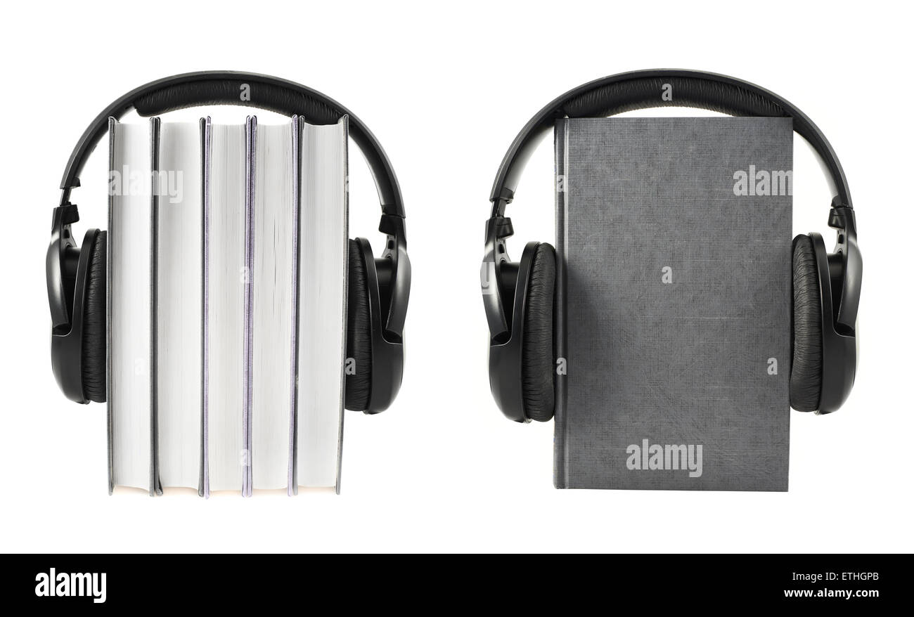 Headphones paper book on Cut Out Stock Images & Pictures - Alamy