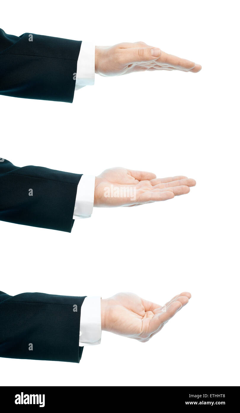 Caucasian male hand composition isolated Stock Photo - Alamy