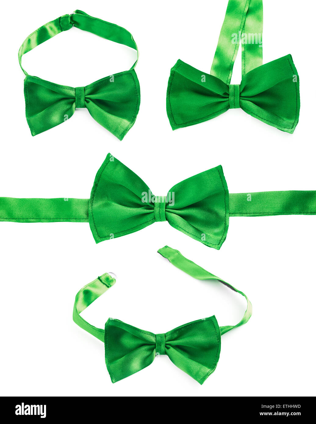 Green bow tie isolated Stock Photo - Alamy