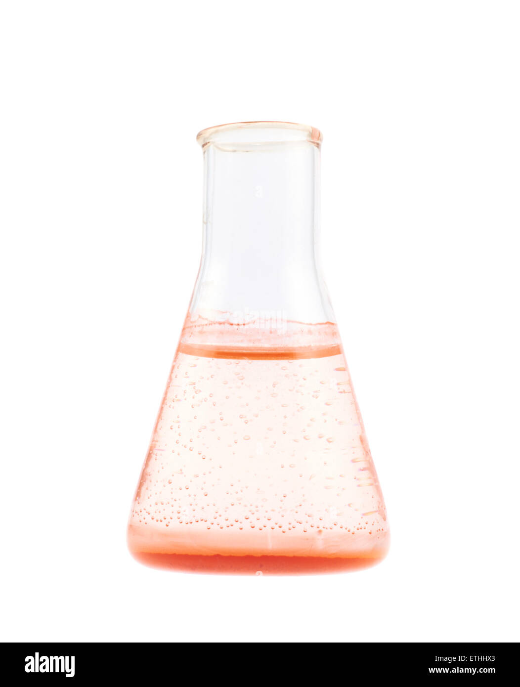 Erlenmeyer flask filled with liquid Stock Photo - Alamy