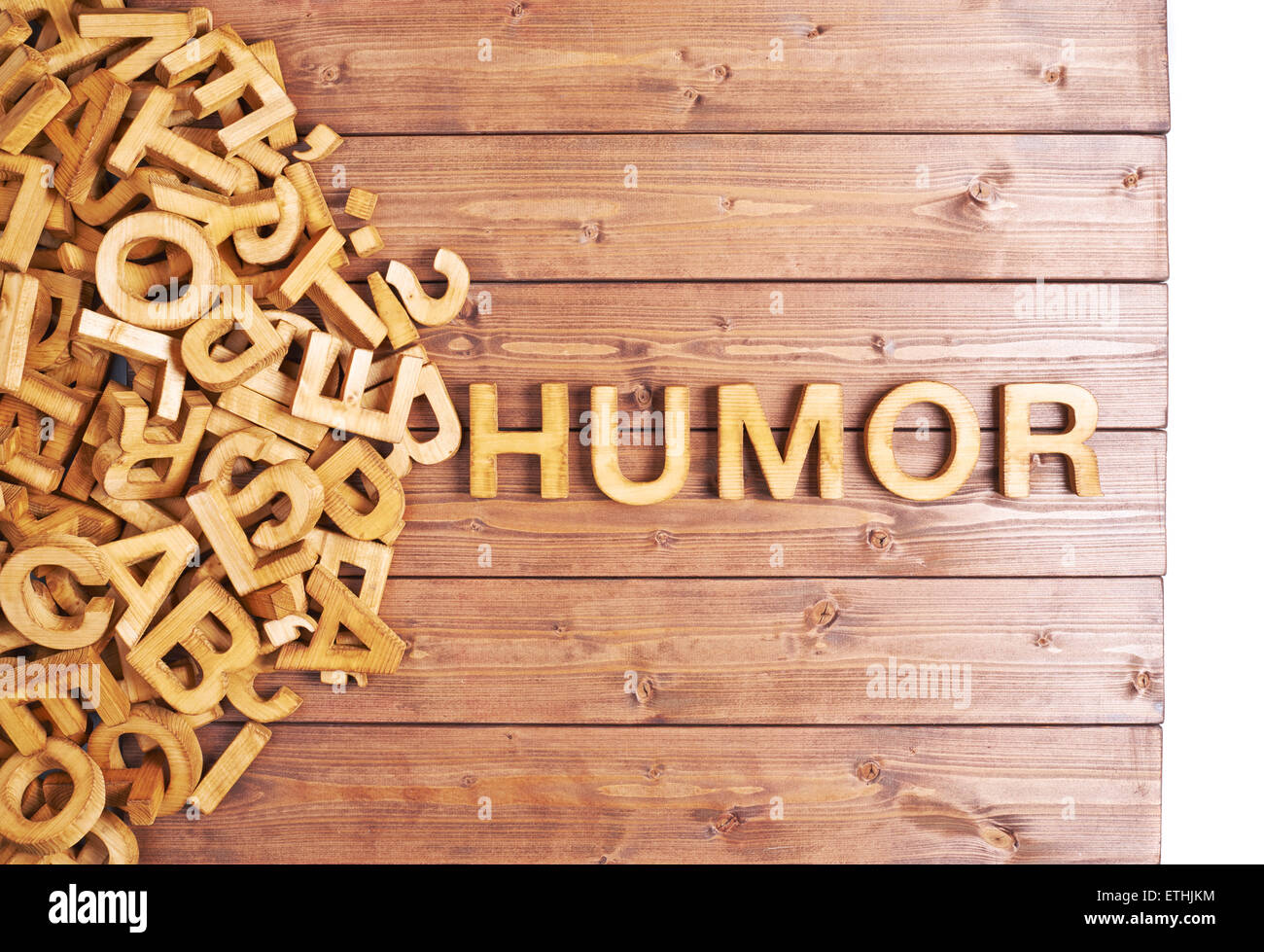 Word humor made with wooden letters Stock Photo - Alamy