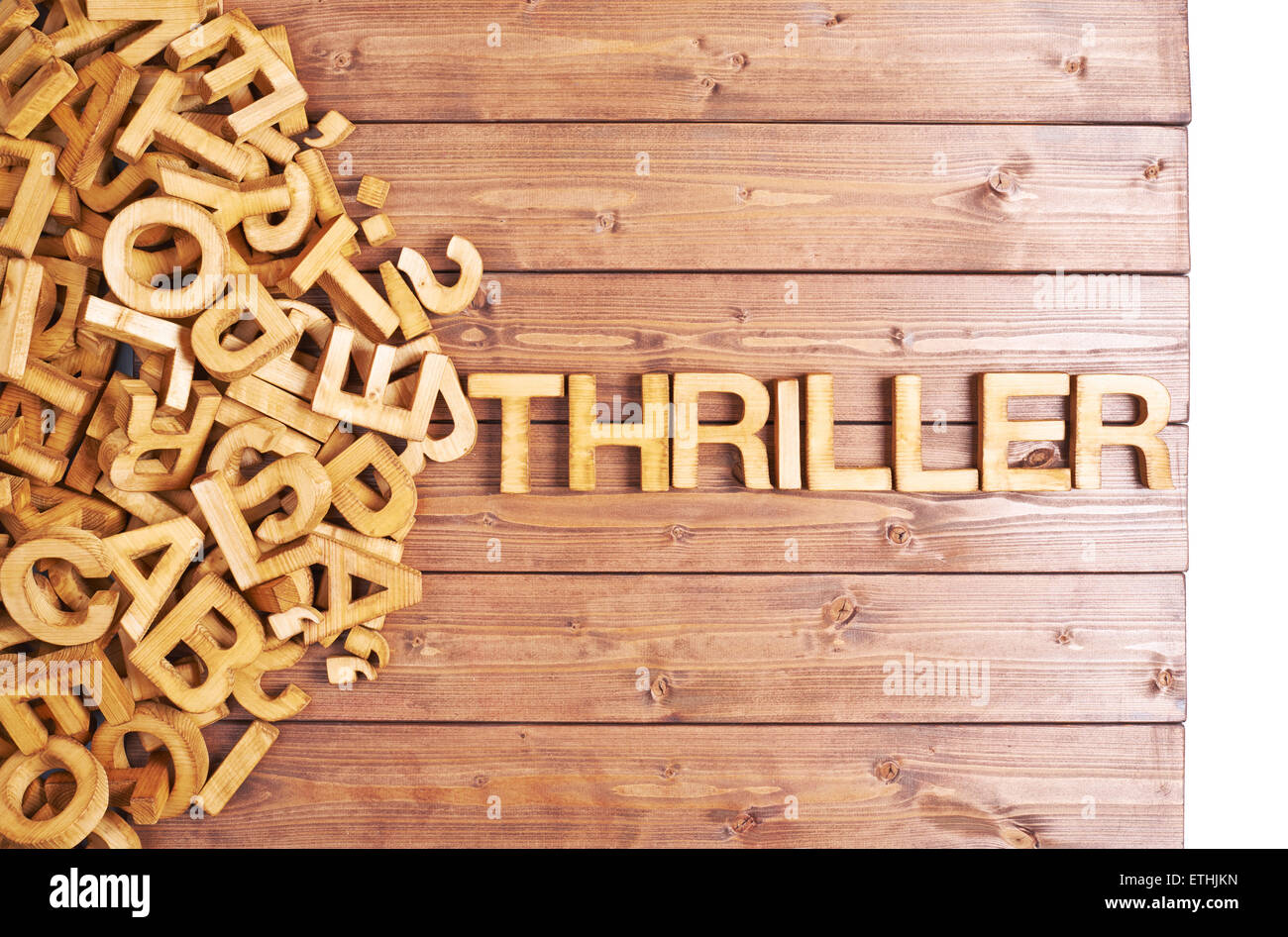 Word thriller made with wooden letters Stock Photo - Alamy