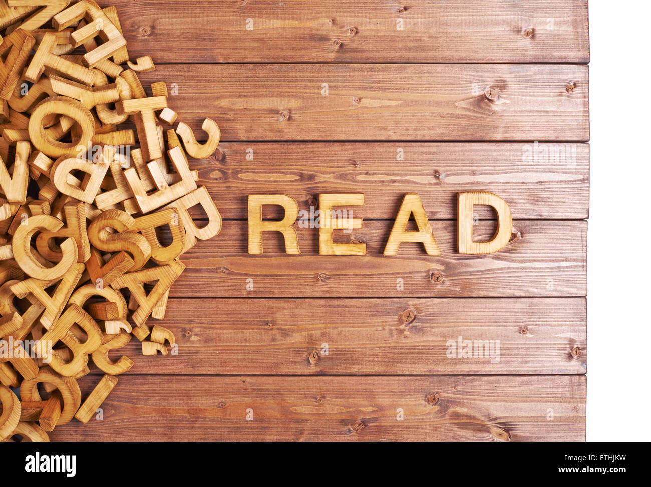 Word read made with wooden letters Stock Photo - Alamy