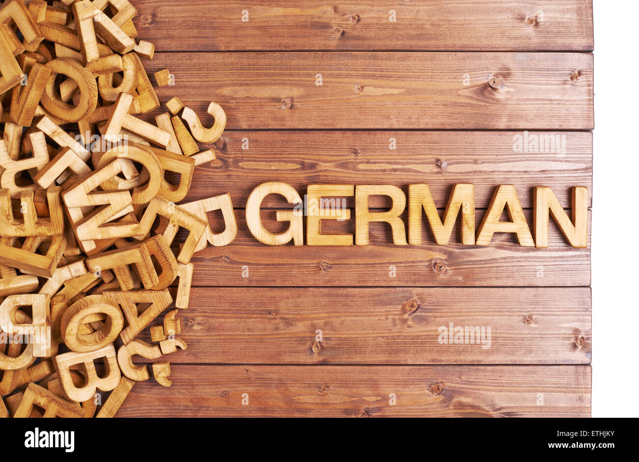 Word german made with wooden letters Stock Photo - Alamy