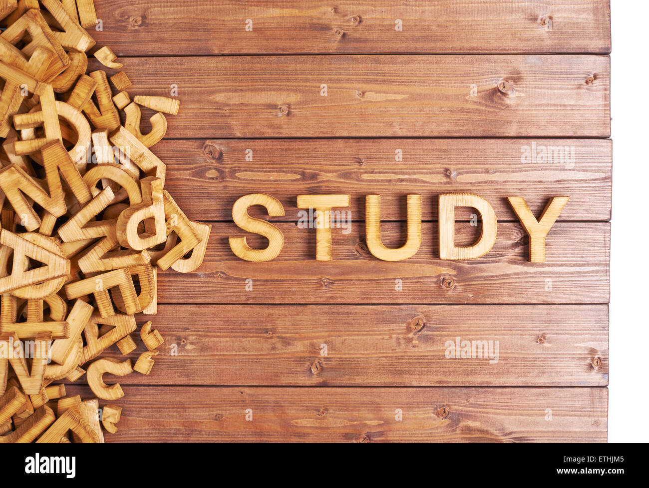 Word study made with wooden letters Stock Photo - Alamy