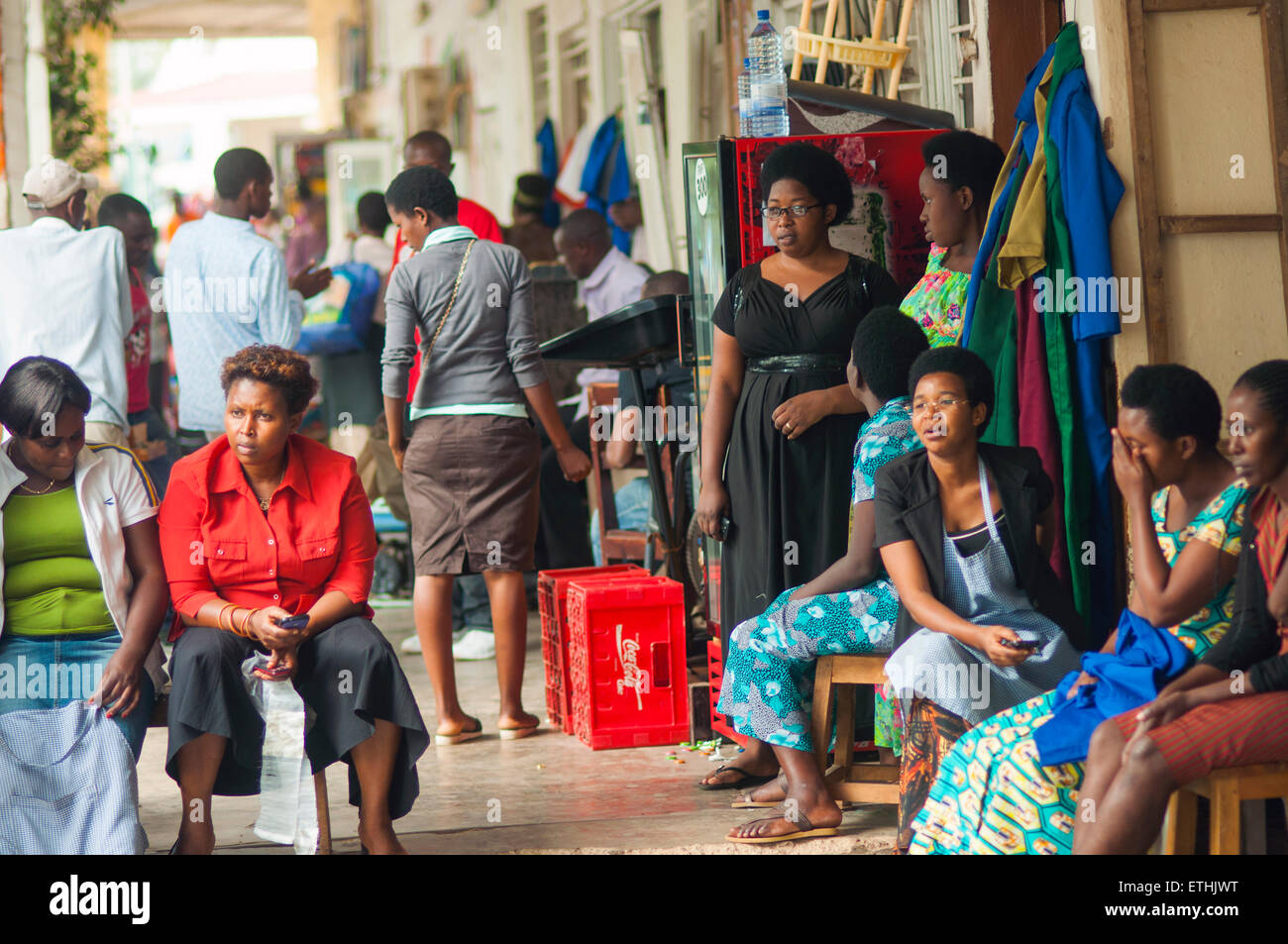 Street scene, "Central Ville", CBD, Kigali, Rwanda Stock Photo - Alamy